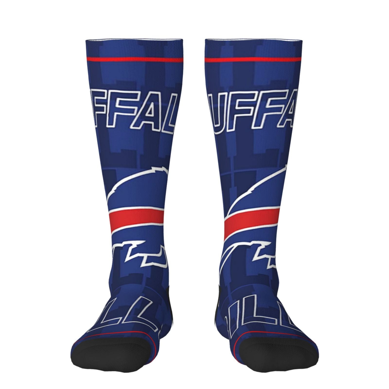 Buffalo Football Team Contrast Color Long Tube Socks, Men's Sports ...