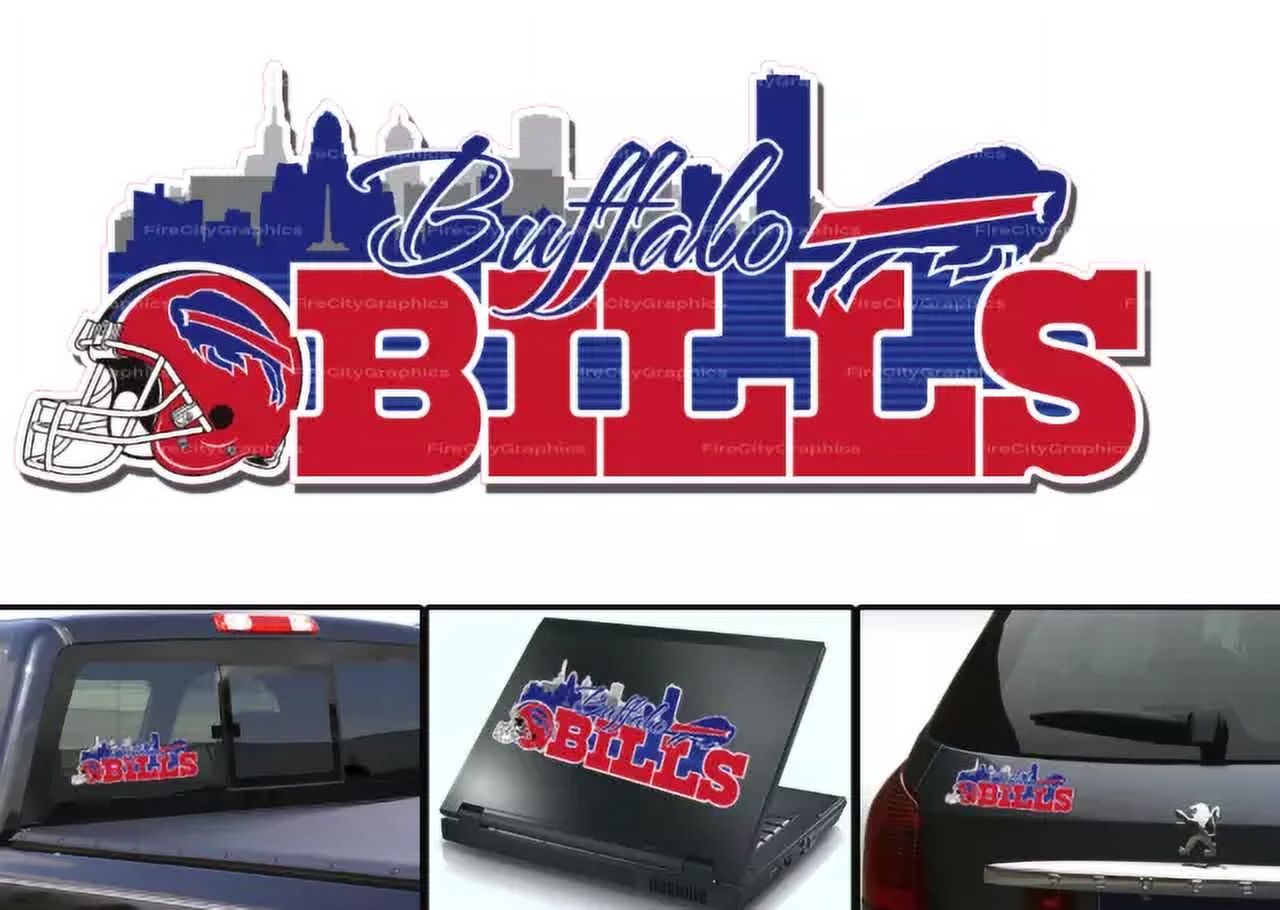 Buffalo Football Team Sticker Decal Skyline Car Truck Window Wall Phone ...