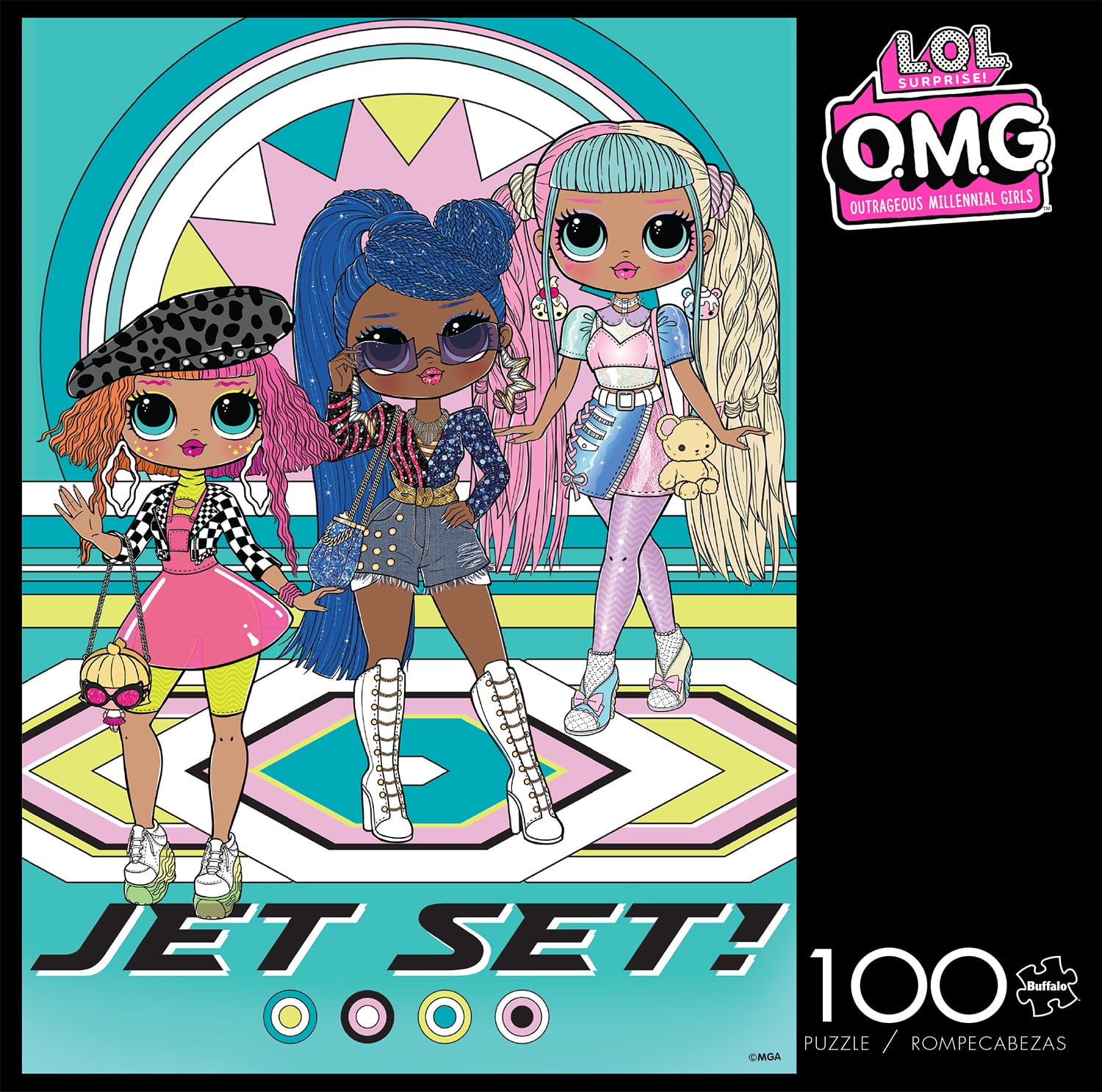 Buffalo Games 100-Piece LOL Surprise O.M.G. Jet Set Jigsaw Puzzle ...