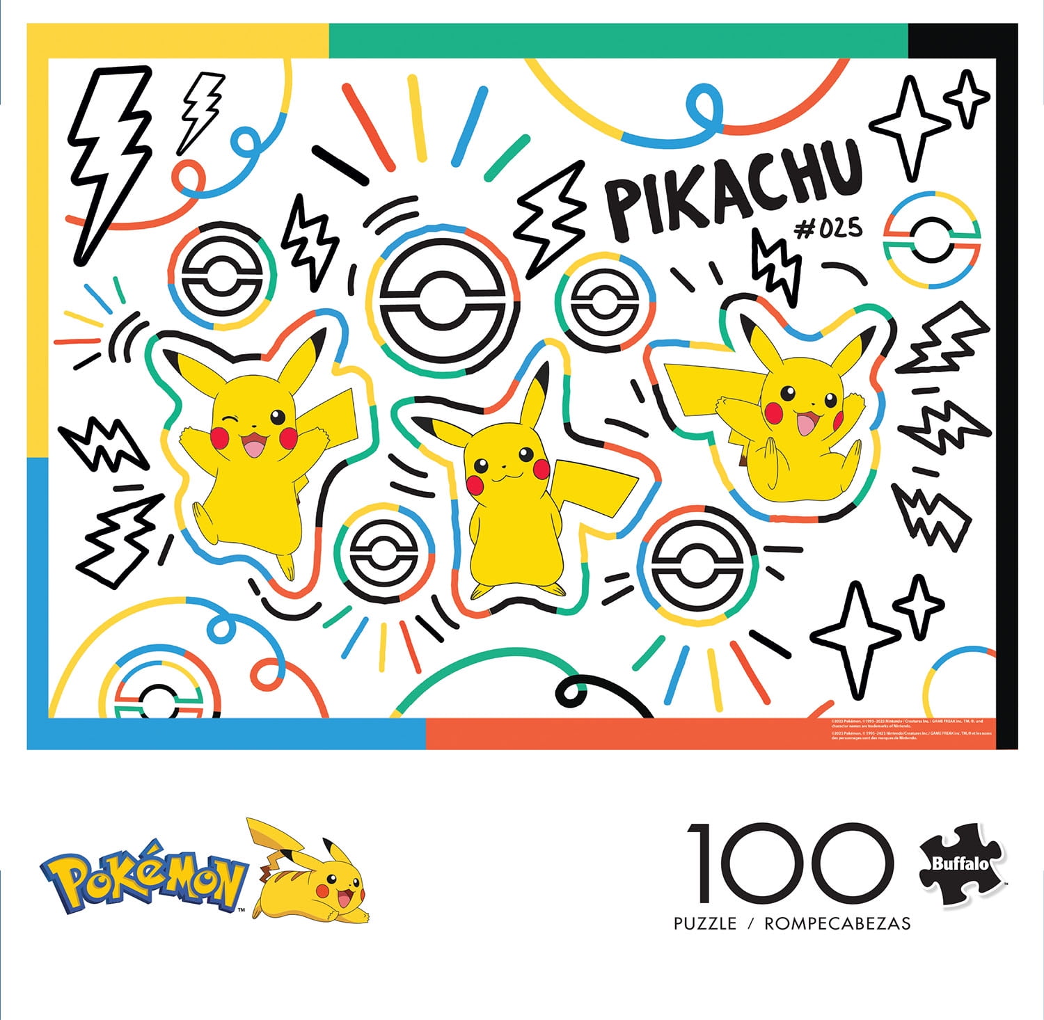 Buffalo Games 100-Piece Pokemon Doodle Pikachu Jigsaw Puzzle - Walmart.com