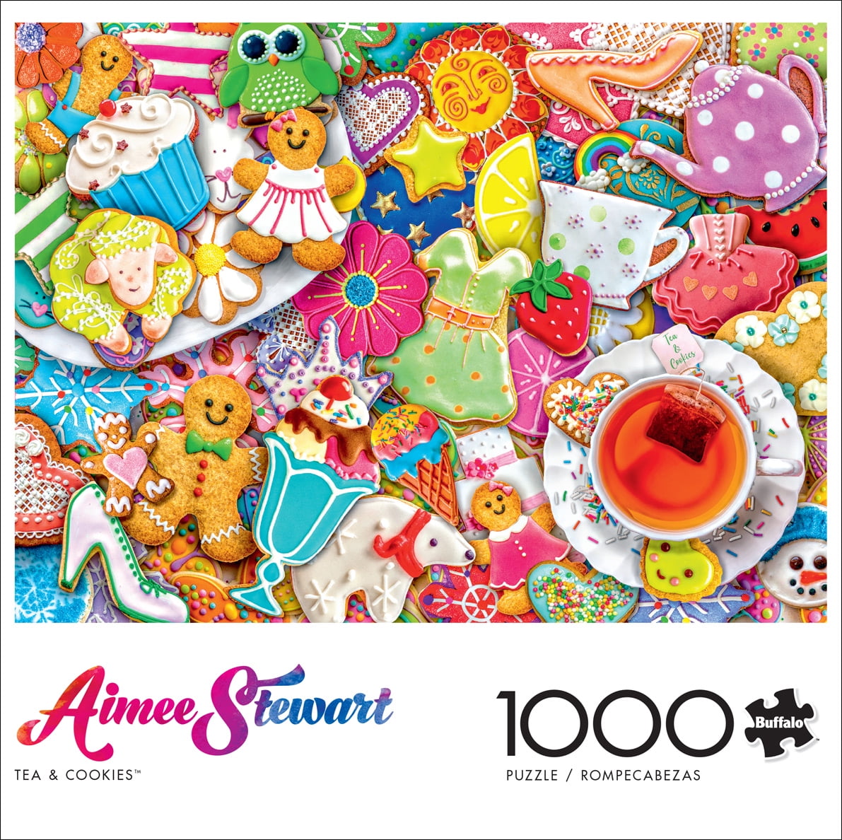 Buffalo Games 1000-Piece Aimee Stewart Tea and Cookies Interlocking ...