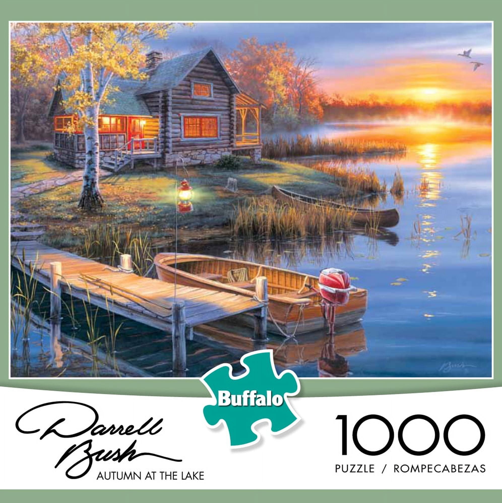 Buffalo Games 1000-Piece Darrell Bush Autumn at the Lake Interlocking ...