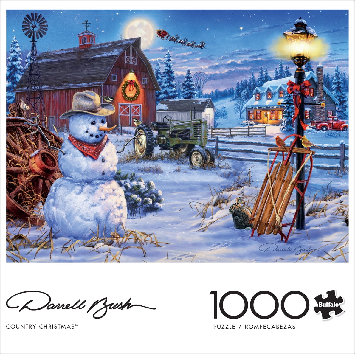 Buffalo Games Darrell Bush Country Christmas Jigsaw Puzzle, 1000 Pieces ...