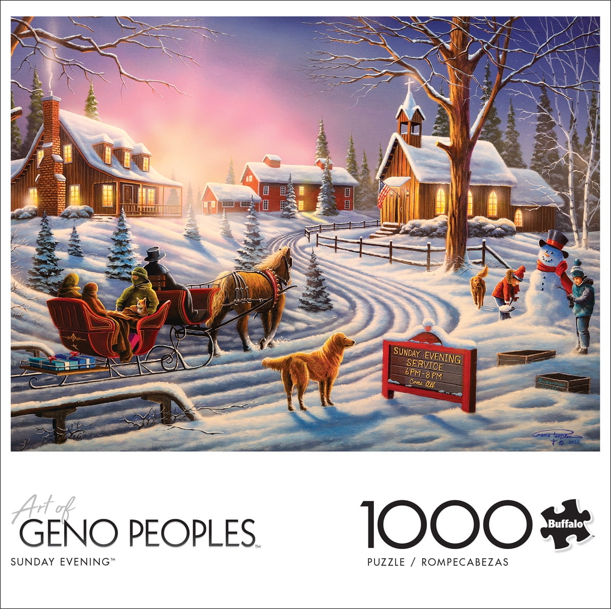 Buffalo Games 1000-Piece Geno Peoples Sunday Evening Jigsaw Puzzle ...
