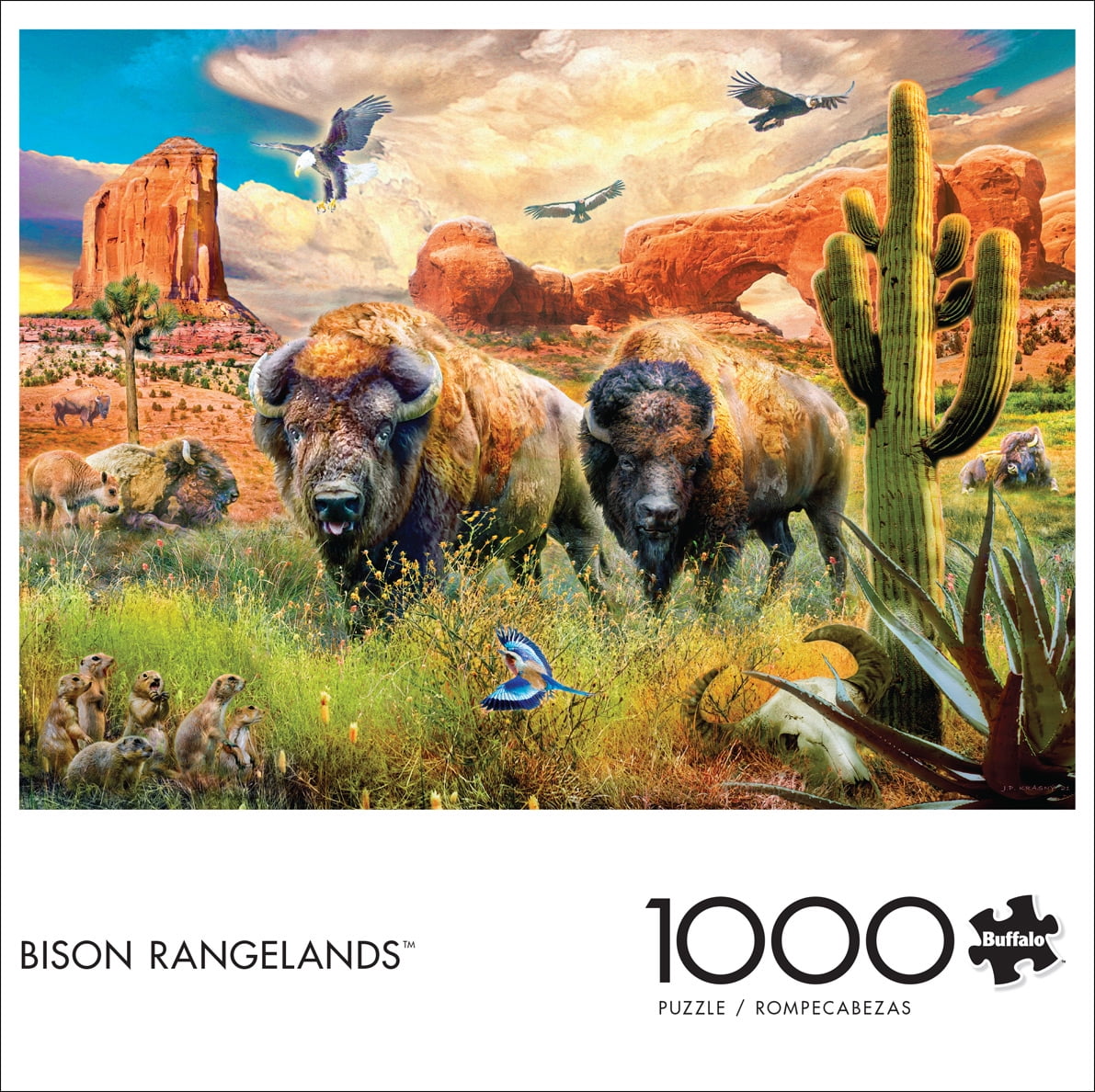 Buffalo Games 1000-Piece Jan Patrik Krasny Bison Rangelands Jigsaw ...