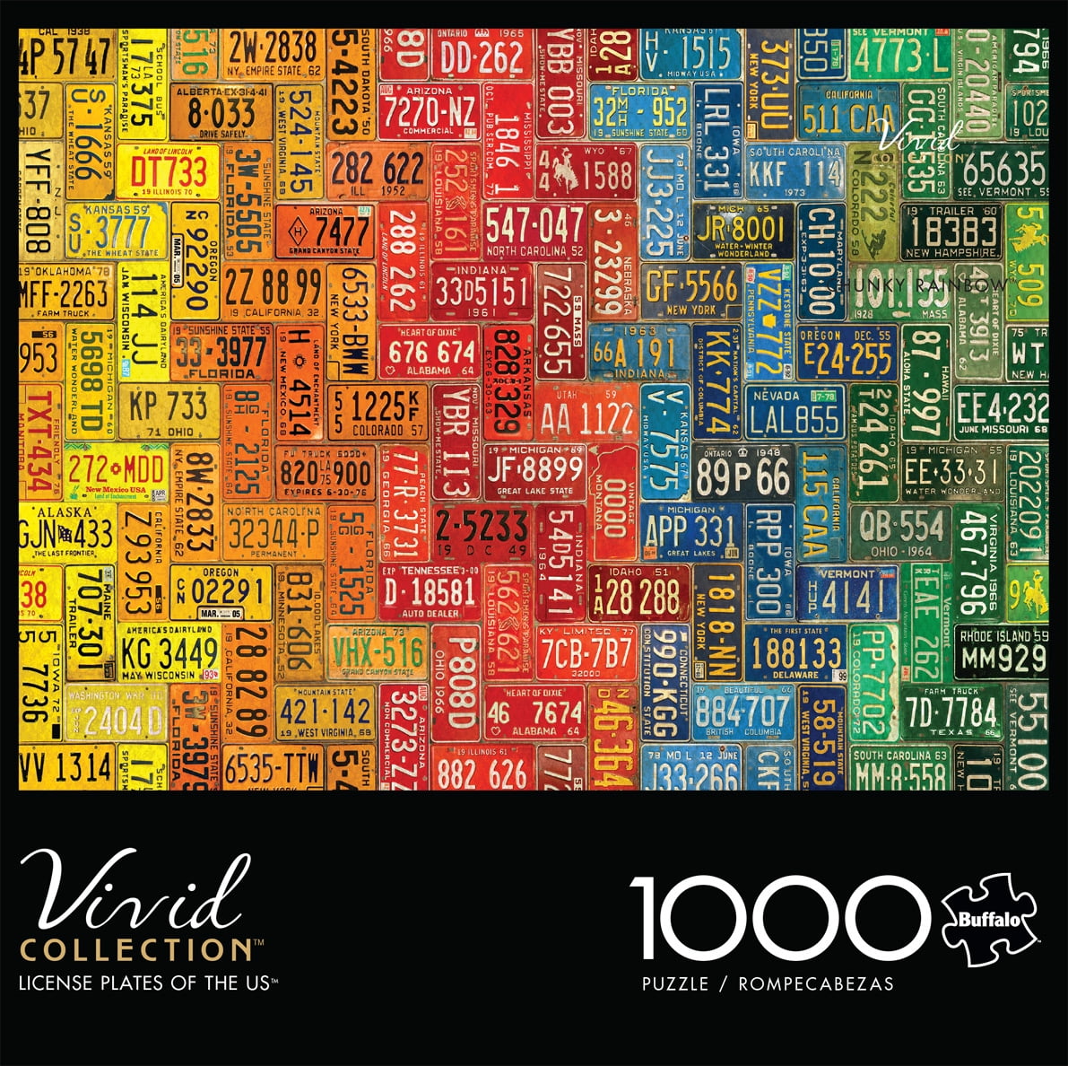 Buffalo Games 1000-Piece License Plates of the US Jigsaw Puzzle ...