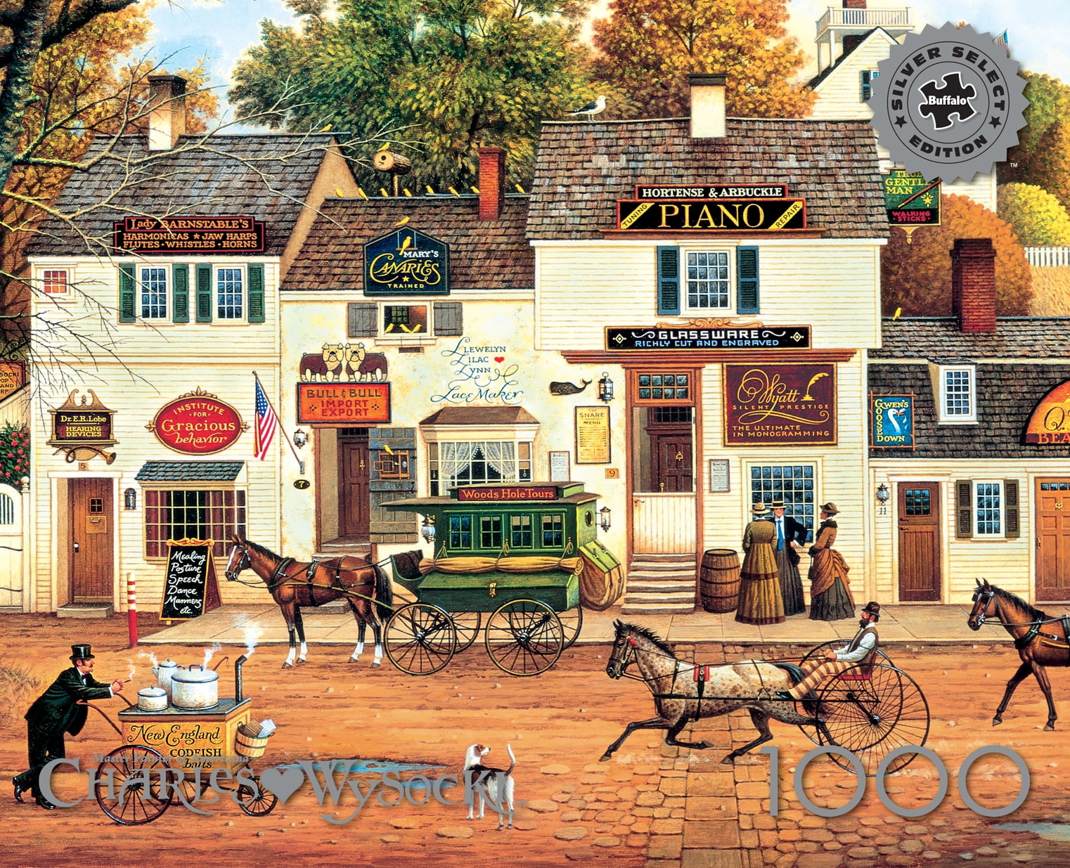 Buffalo Games 1000-Piece Silver Select Charles Wysocki Olde Cape Cod ...