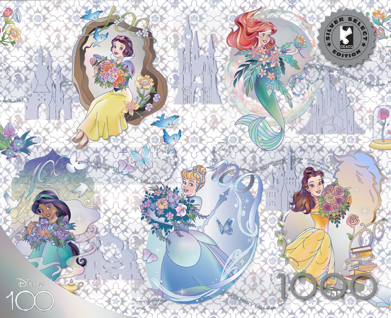 Buffalo Games Silver Select Disney Platinum Princesses 1000-Piece ...
