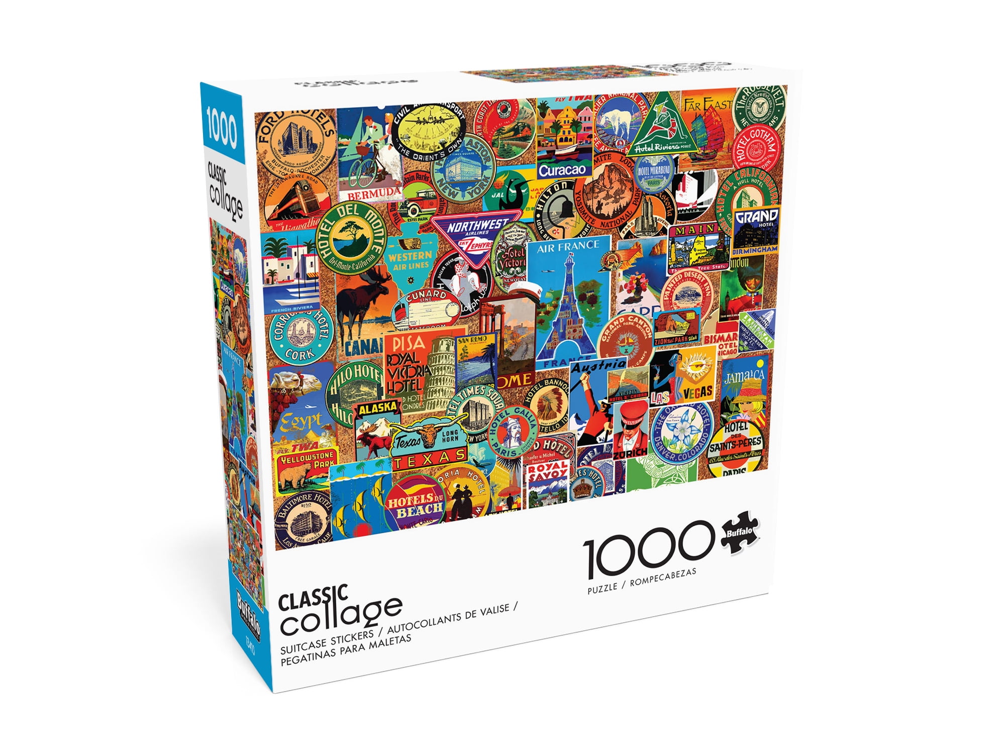 Buffalo Games 1000-Piece Suitcase Stickers Interlocking Jigsaw Puzzle ...