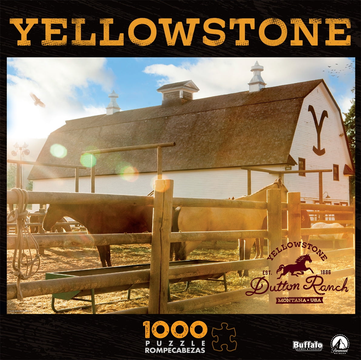 Buffalo Games 1000-Piece Yellowstone Dutton Ranch Jigsaw Puzzle with ...