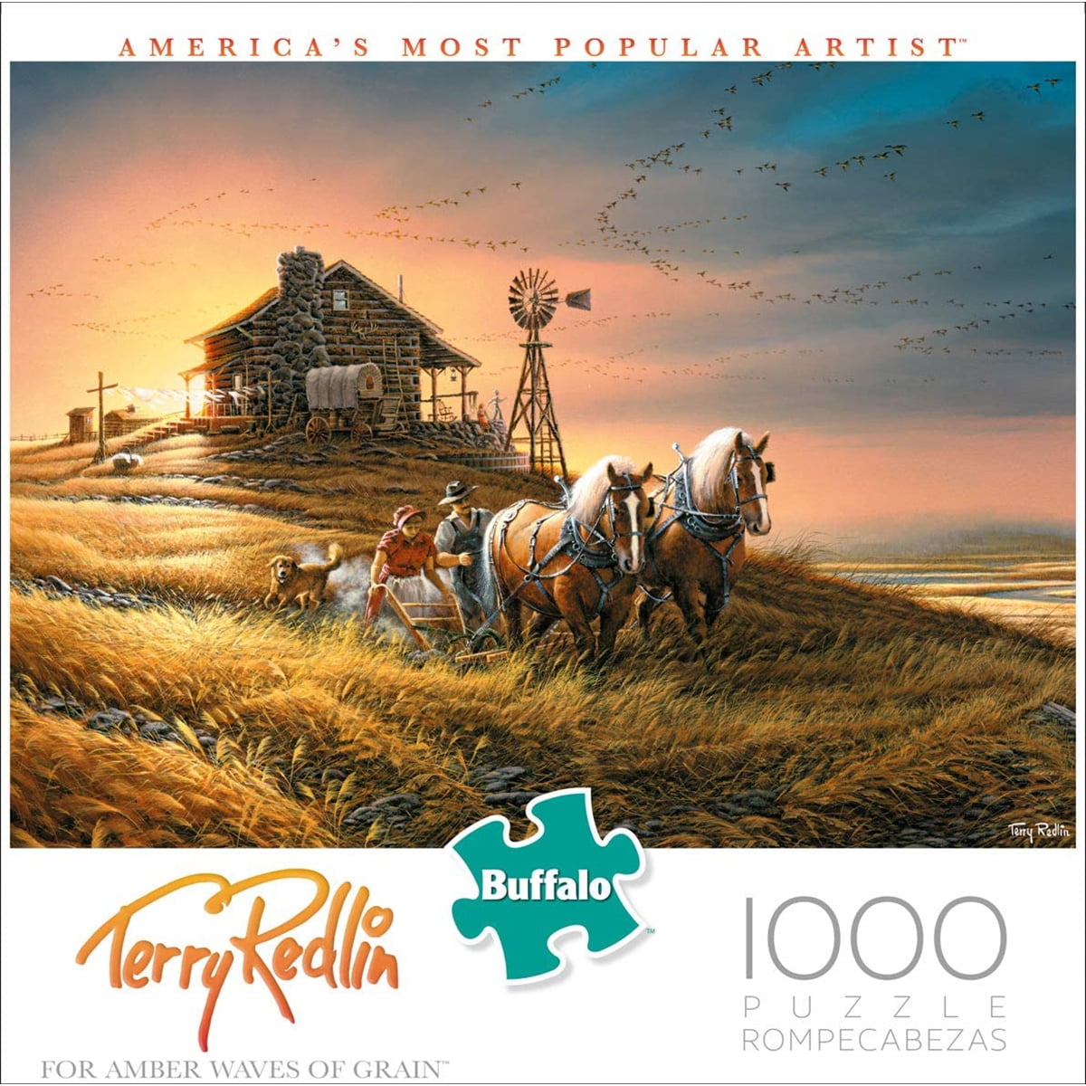 Buffalo Games 1000pc Jigsaw Puzzle – Terry Redlin, Amber Waves Of Grain ...