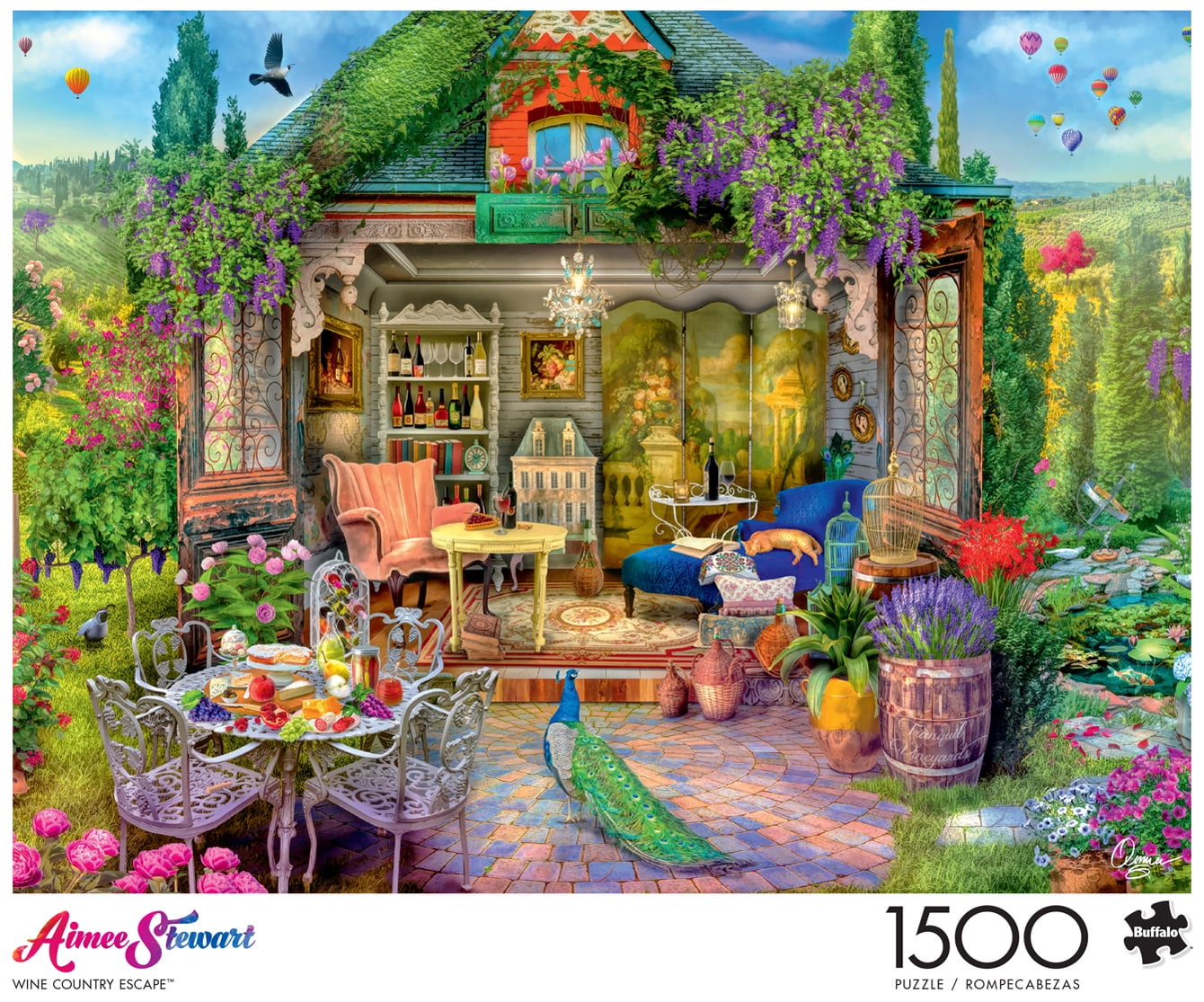 Buffalo Games 1500-Piece Aimee Stewart Wine Country Cottage Jigsaw ...