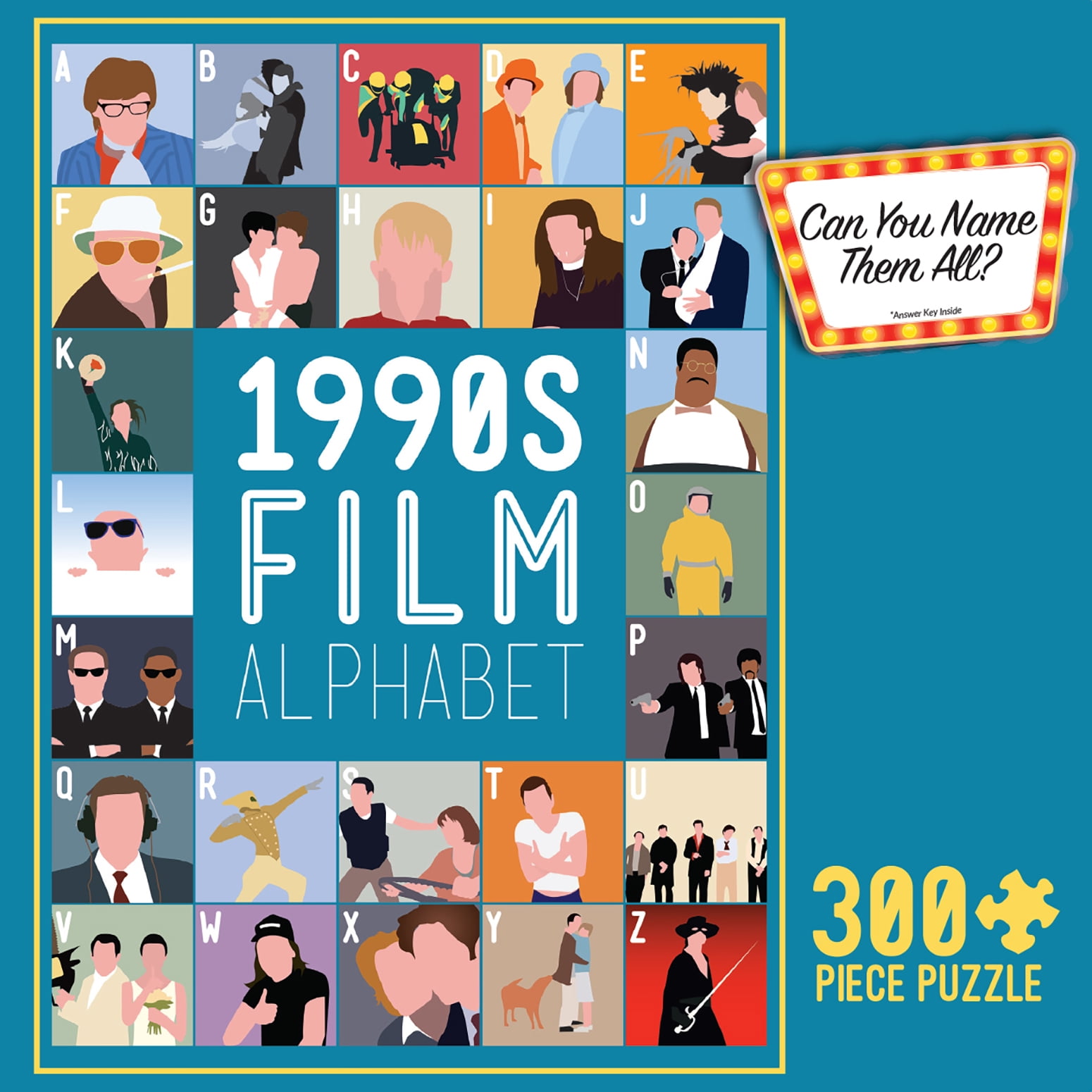 Buffalo Games -1990's Film Alphabet - 300 Piece Jigsaw Puzzle - Walmart.com