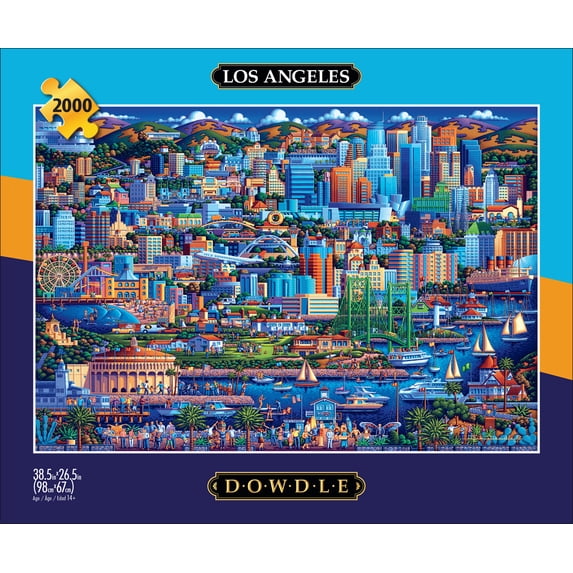 Buffalo Games 2000-Piece Eric Dowdle Los Angeles Adult Interlocking ...