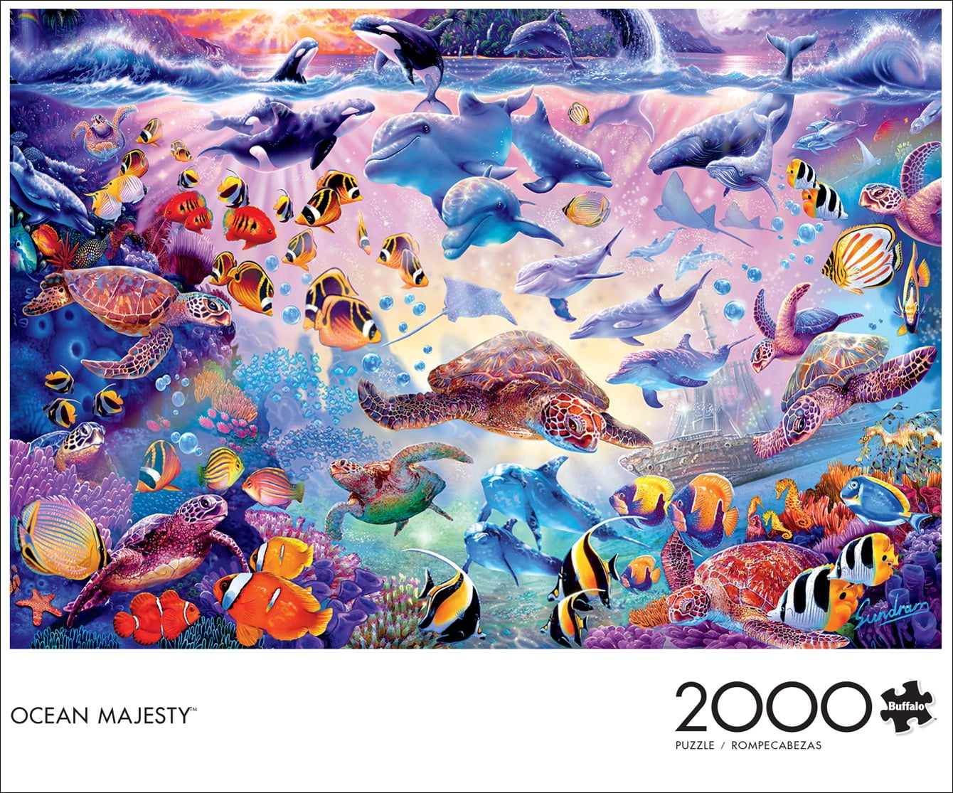 Buffalo Games Ocean Majesty Jigsaw Puzzle, 2000 Pieces, 38.5 x 26.5 ...