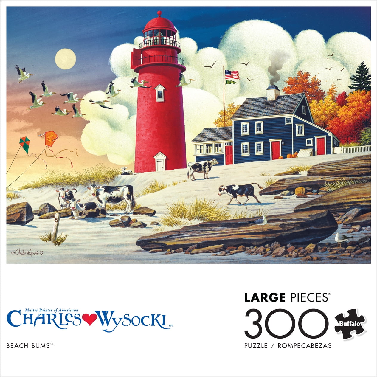 Buffalo Games 300-Piece Charles Wysocki Beach Bums Jigsaw Puzzle ...