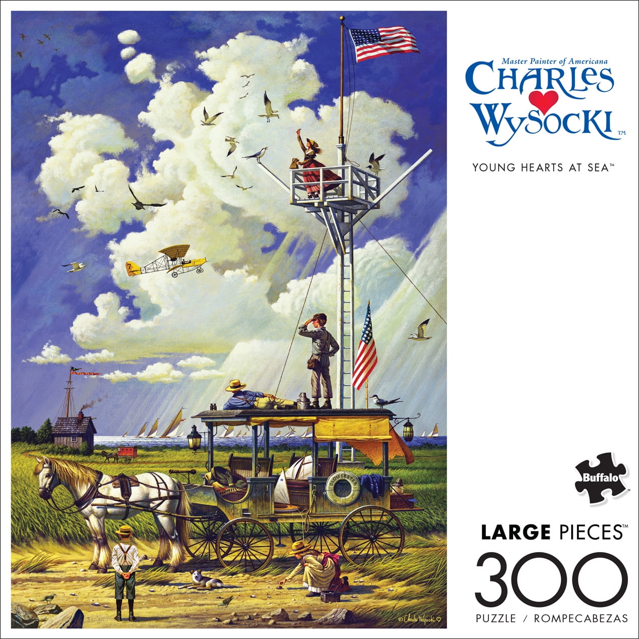 Buffalo Games 300-Piece Charles Wysocki Young Hearts at Sea ...