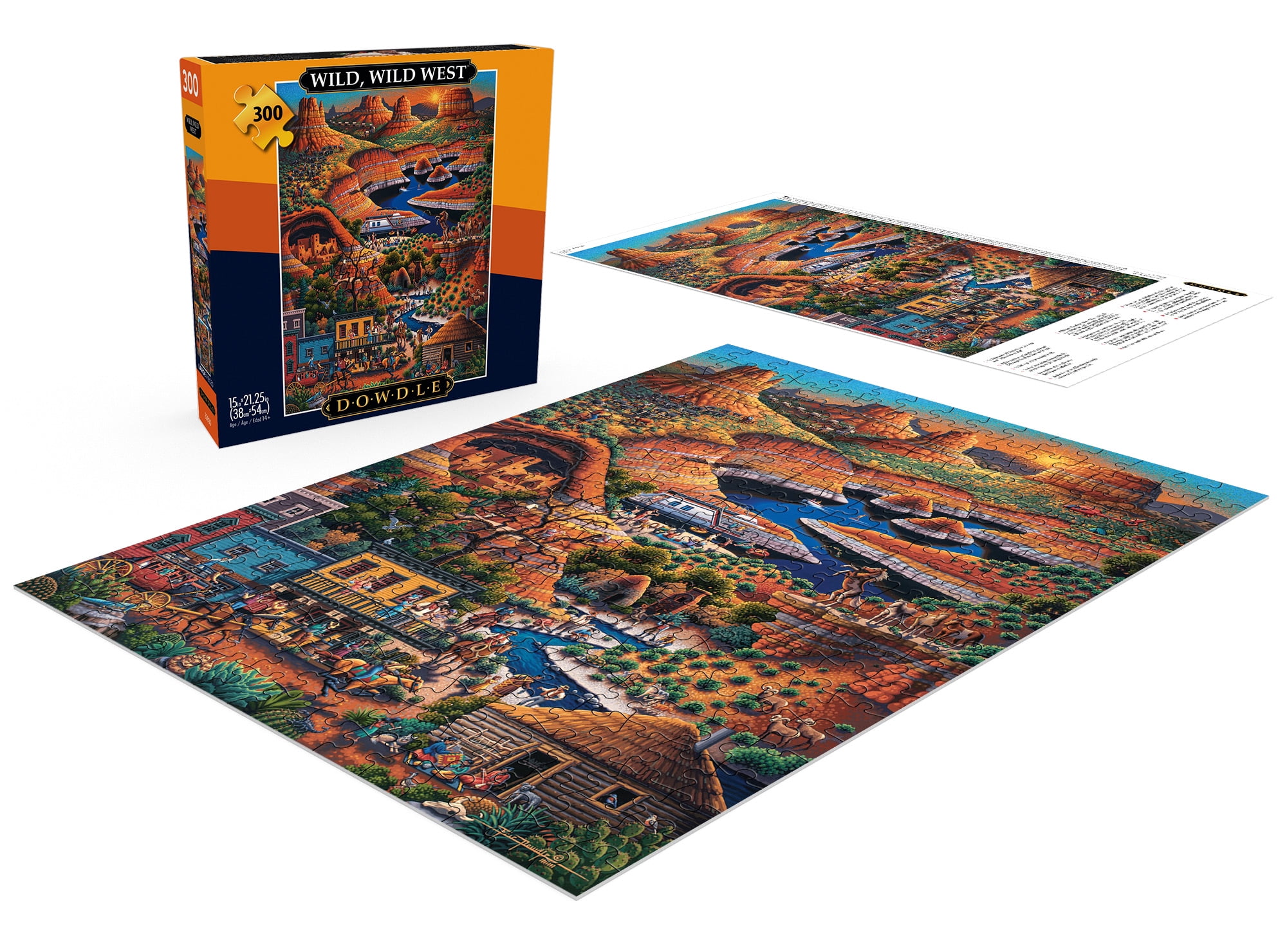 Buffalo Games 300-Piece Dowdle Wild, Wild West Adult Interlocking Jigsaw Puzzle - Walmart.com