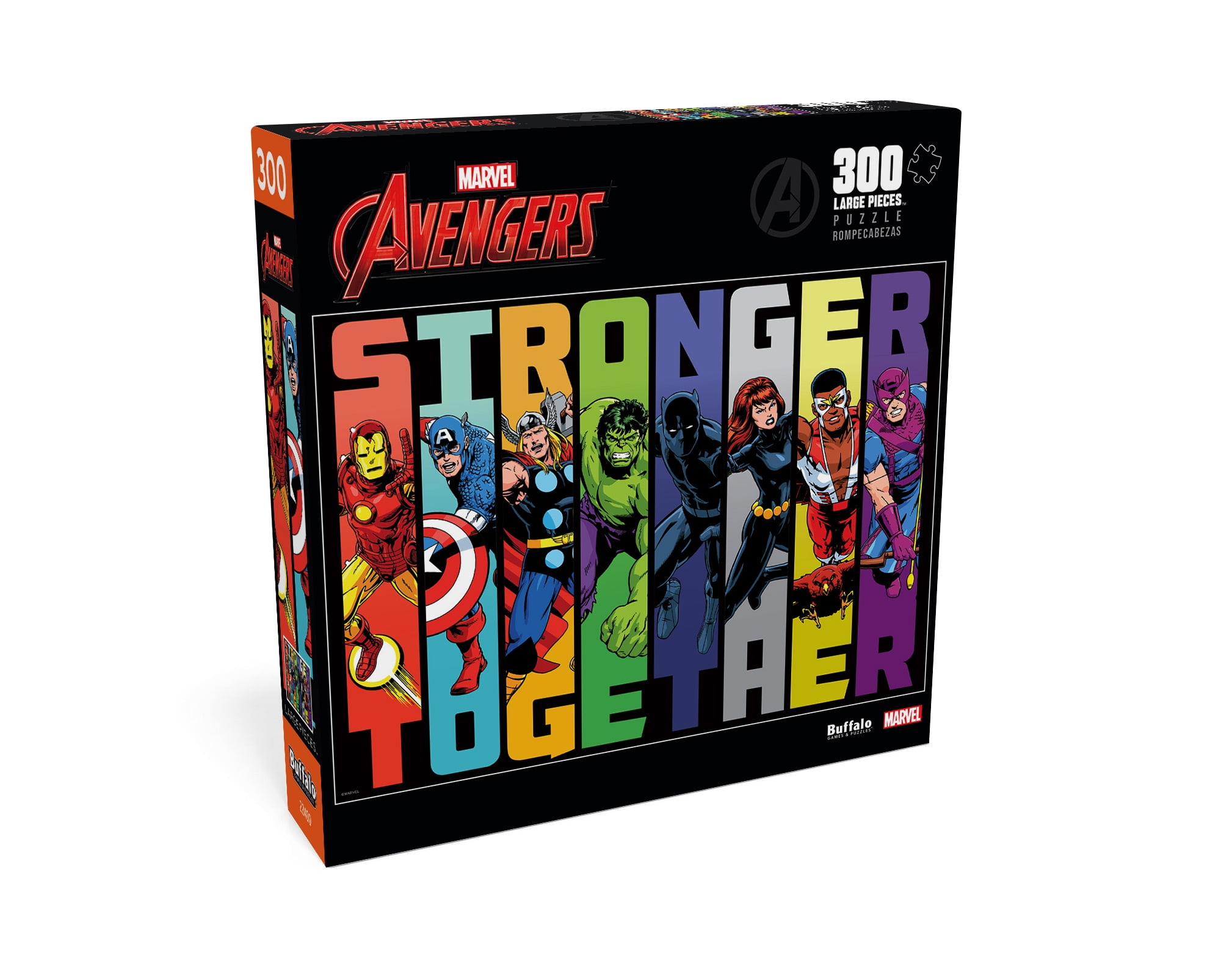 Buffalo Games 300-Piece Marvel Stronger Together Interlocking Jigsaw ...