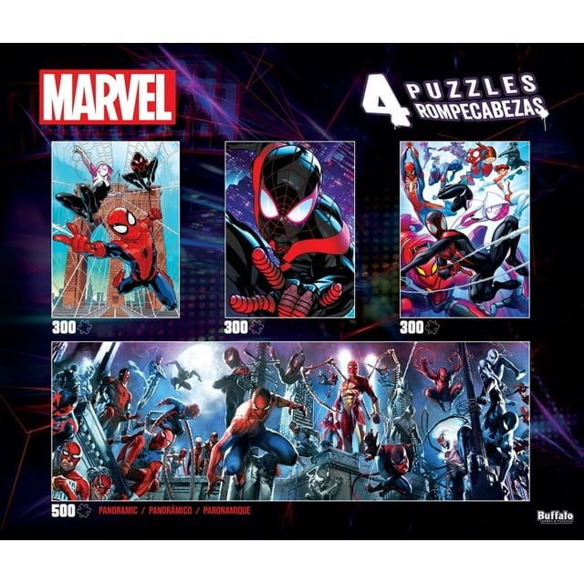 Buffalo Games 4x1 Marvel Spider-verse Multipack Jigsaw Puzzles ...