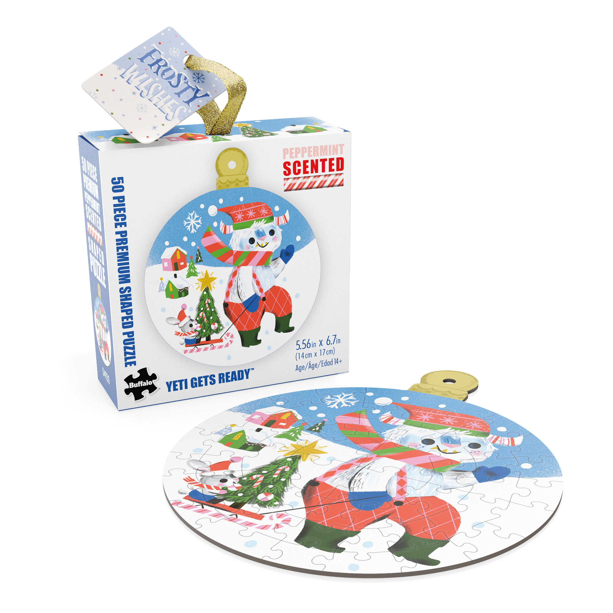 Buffalo Games 50-Piece Peppermint Scented Yeti Gets Ready 5.56 x 6.7 ...