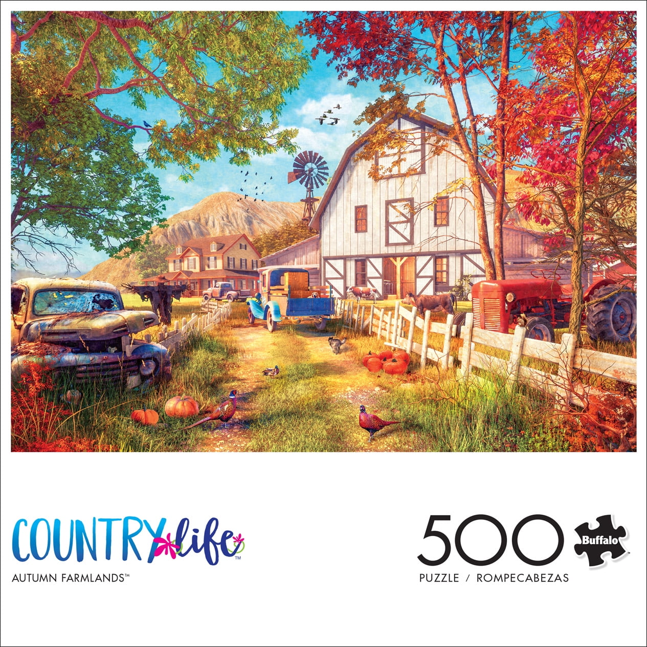 Buffalo Games 500-Piece Country Life Autumn Farmlands Interlocking ...