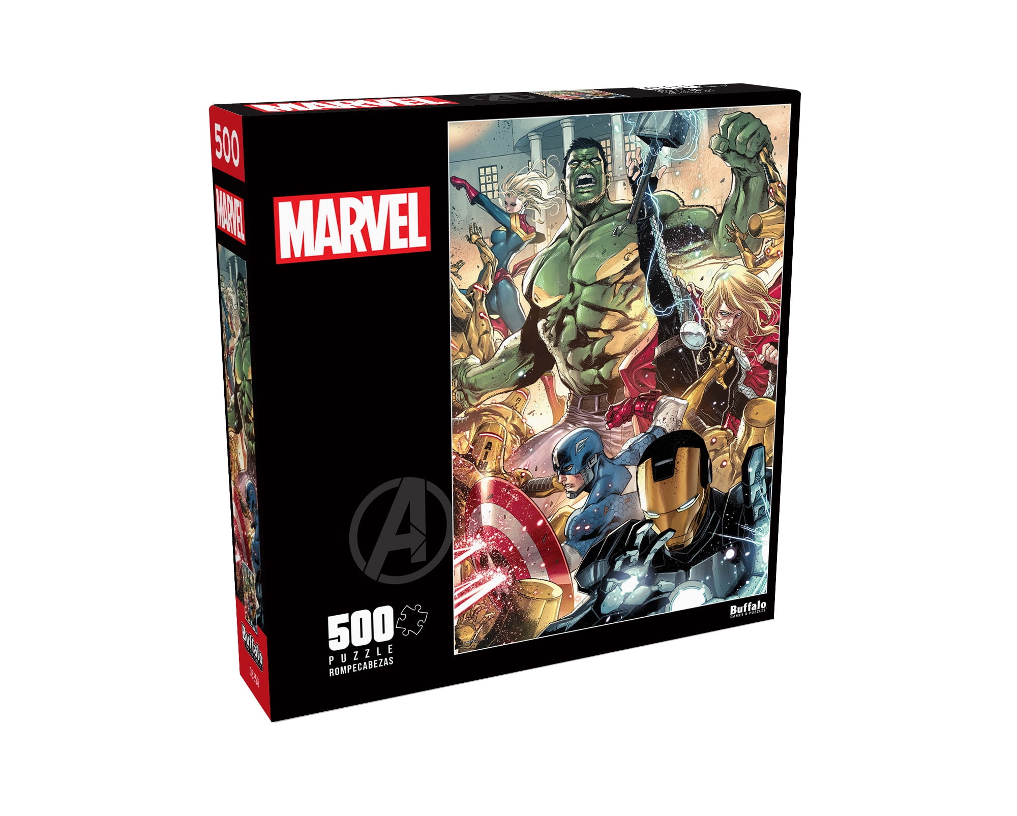 Buffalo Games 500-Piece Marvel Avengers World 14 Interlocking Jigsaw ...