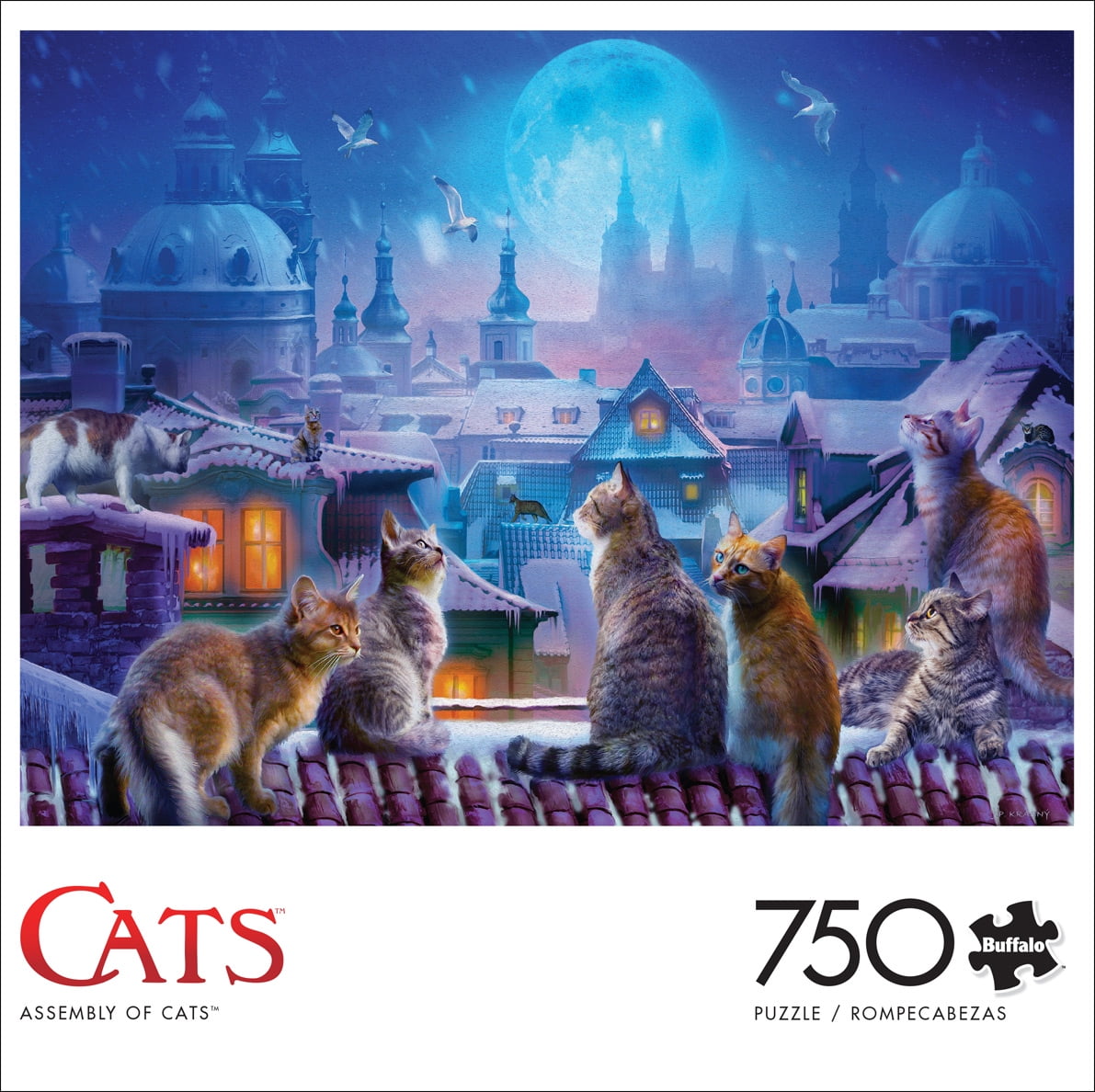 Buffalo Games 750-Piece Cats Assembly of Cats Adult Interlocking Jigsaw ...