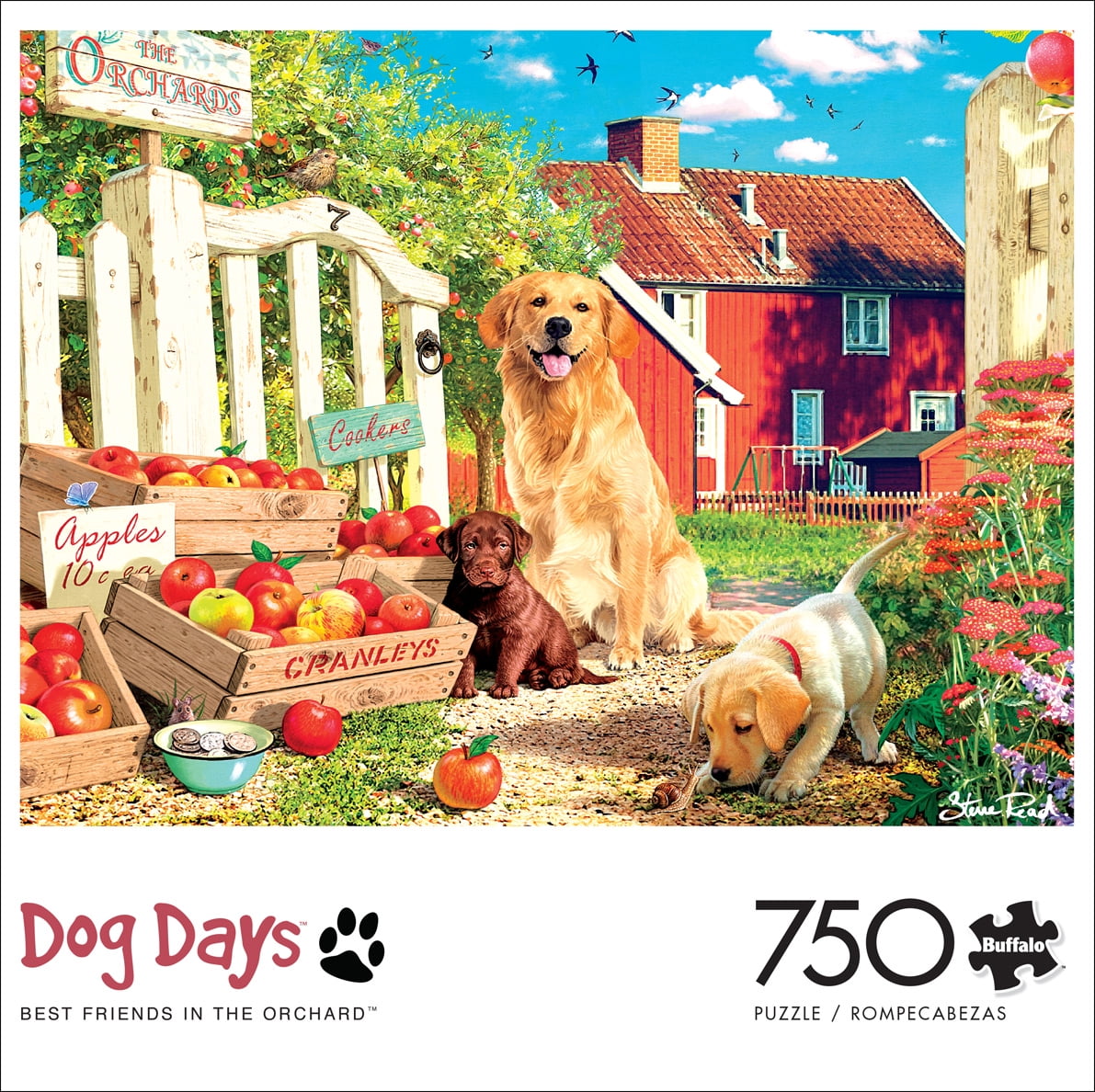 Buffalo Games 750-Piece Dog Days Best Friends in the Orchard ...