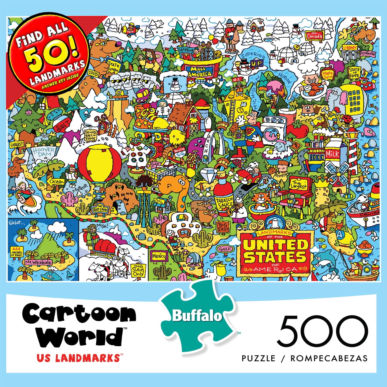 Buffalo Games - Americana - US Landmarks - 500 Piece Jigsaw Puzzle ...