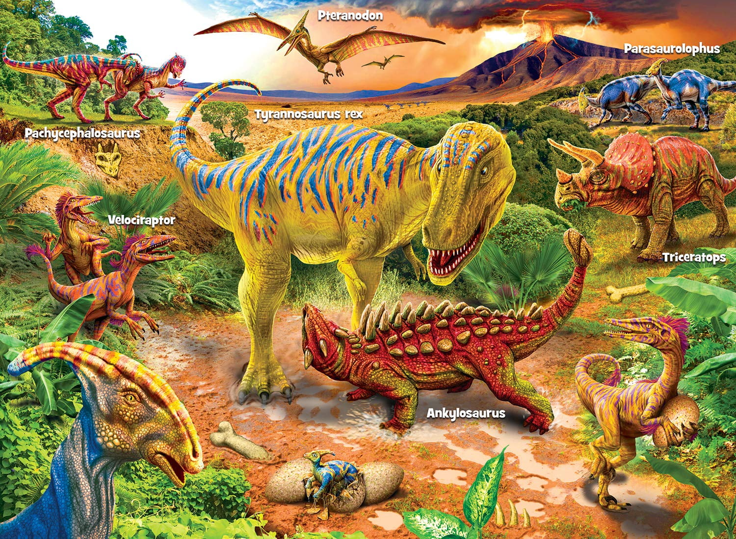 Buffalo Games - Buffalo MMF7 Games - Dinosaur Adventure - 100 Piece ...