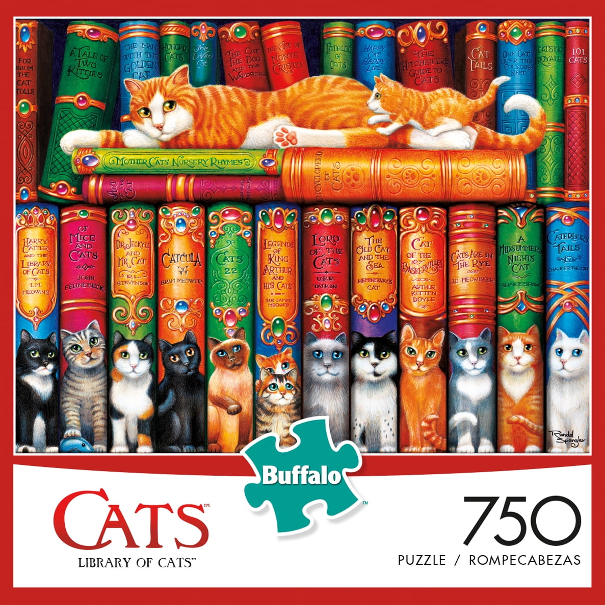 Buffalo Games Library of Cats Puzzle - 750 Piece Jigsaw Fun - Walmart.com