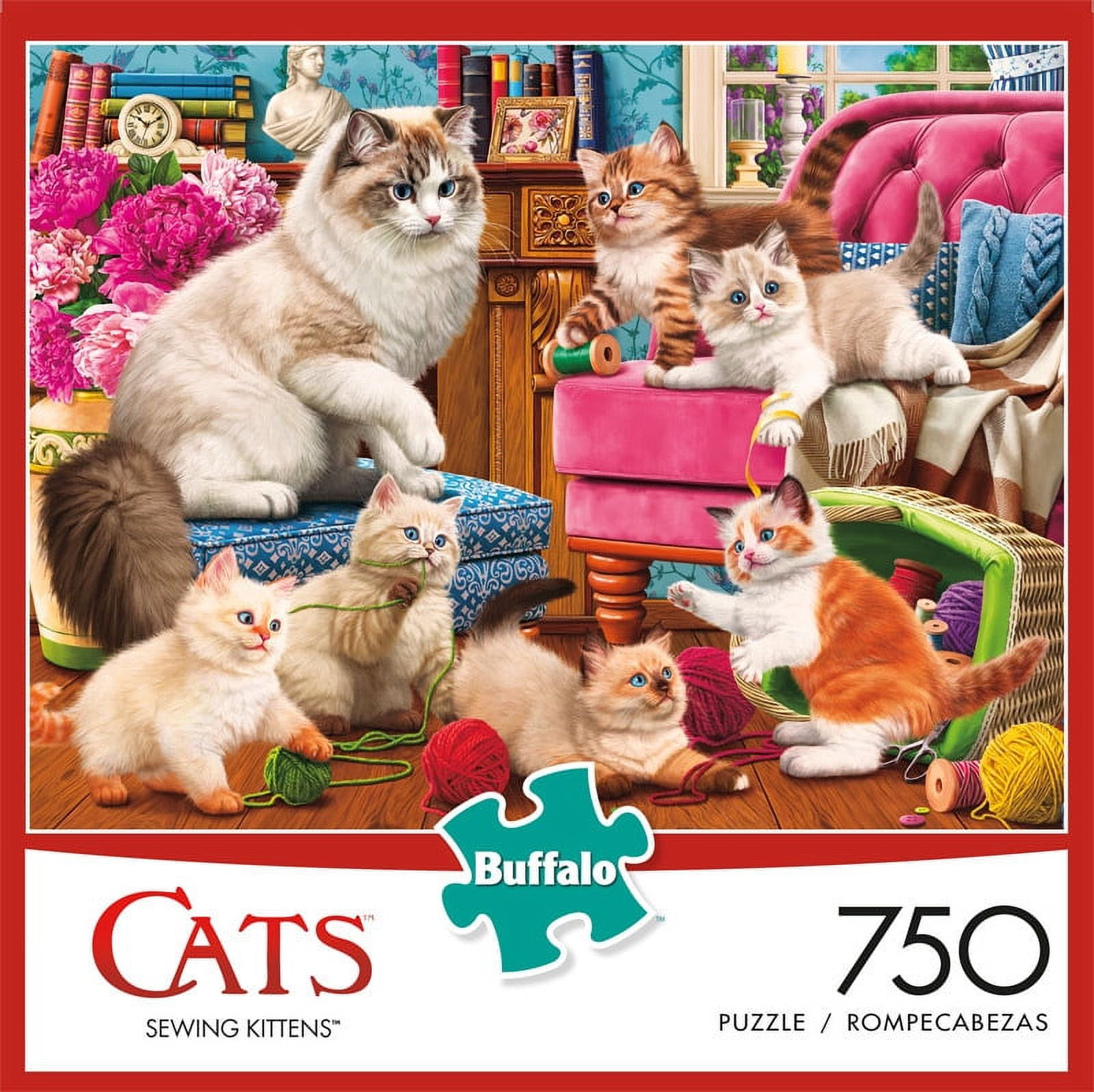 Buffalo Games Cats Sewing Kittens 750 Pieces Jigsaw Puzzle - Walmart.com