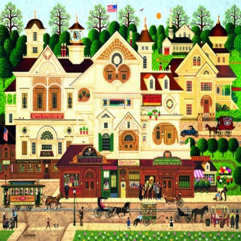 Buffalo Games Charles Wysocki Derby Square Jigsaw Puzzle, 1,000 Pieces ...