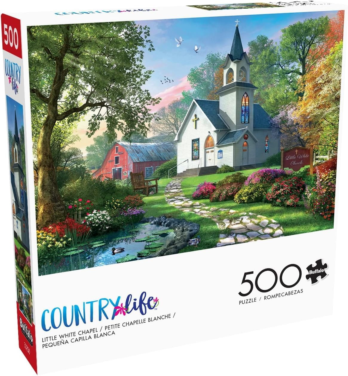 Buffalo Games - Dominic SSF20 Davison - Little White Chapel - 500 Piece Jigsaw Puzzle for Adults ...