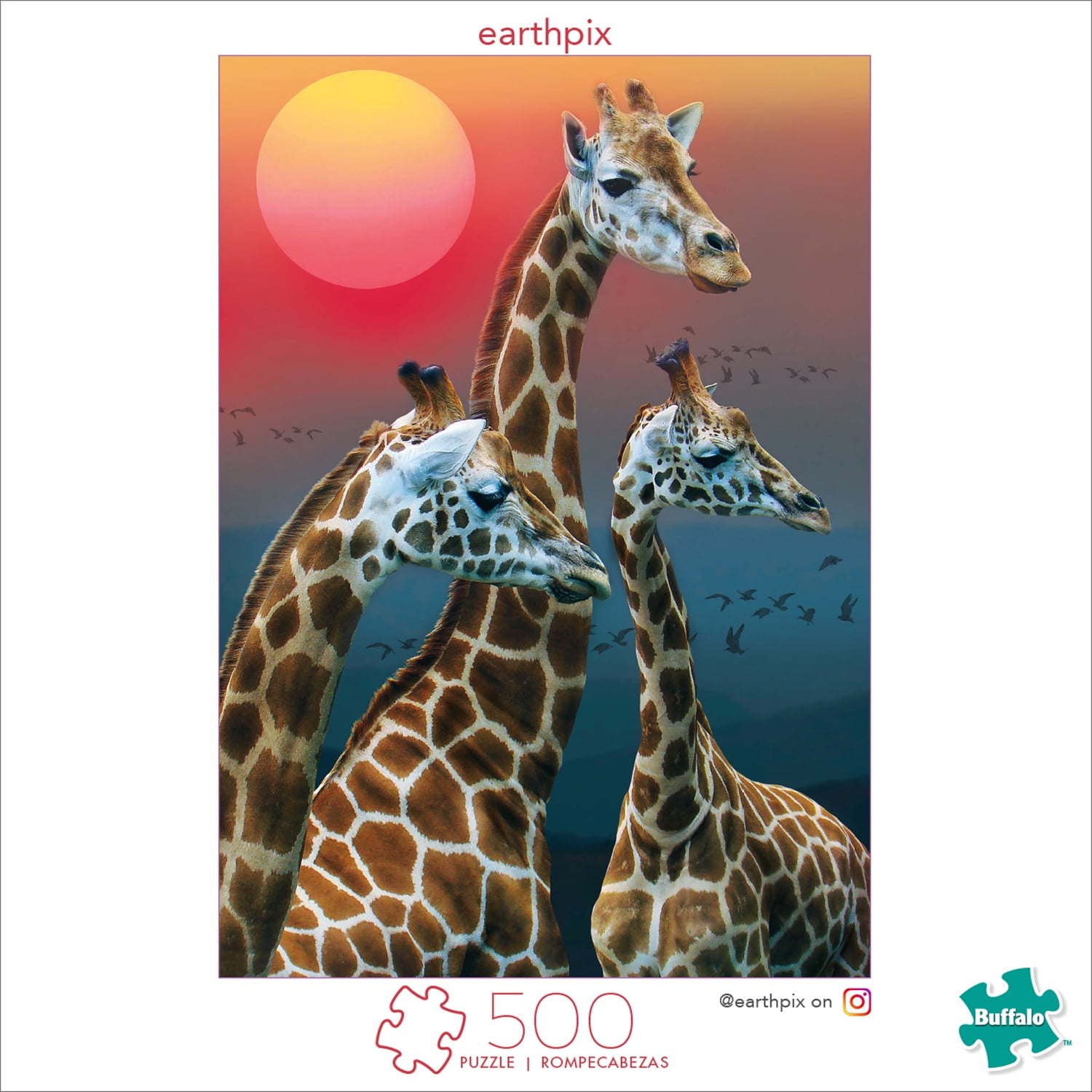 Buffalo Games Earthpix Savannah Sunset 500 Piece Jigsaw Puzzle ...