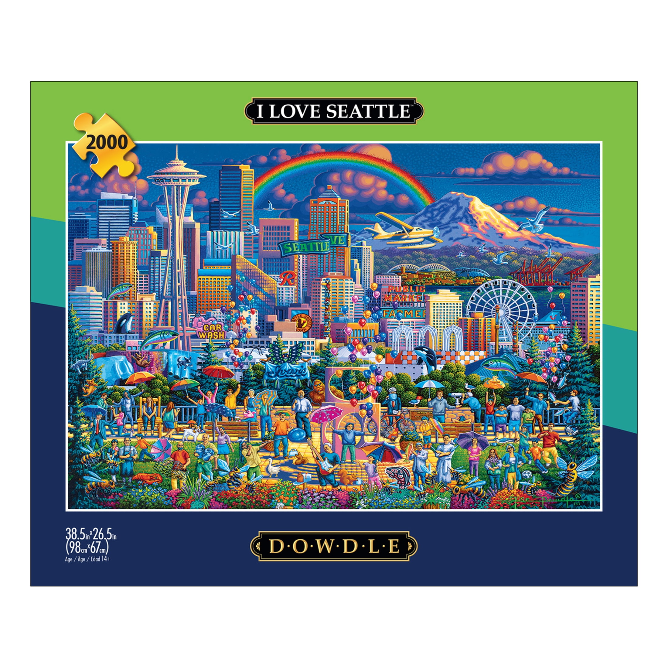 Buffalo Games I Love Seattle 2000-Piece 38.5 x 26.75-inch Interlocking ...