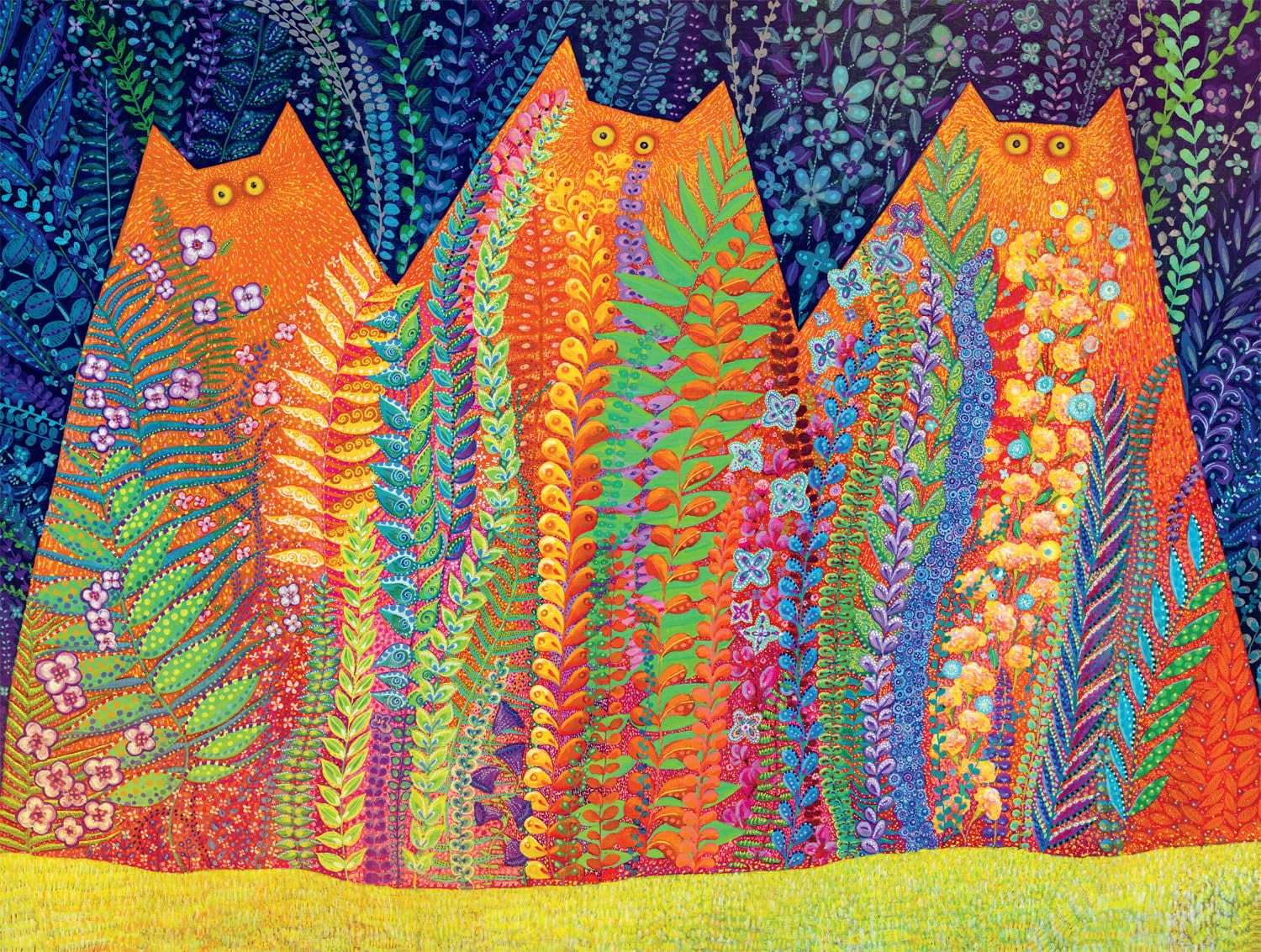 Buffalo Games - Kathryn AIF9 Kramer Waters - Three Cats in The Garden ...