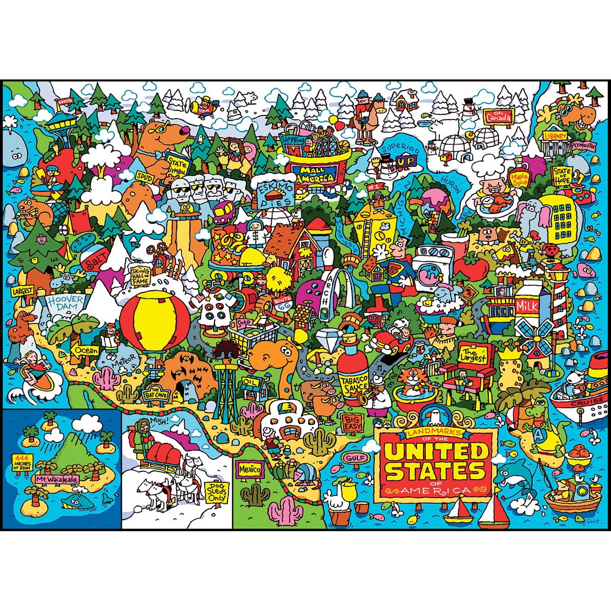 Buffalo Games Landmarks of the USA - 1000 Piece Jigsaw - Walmart.com