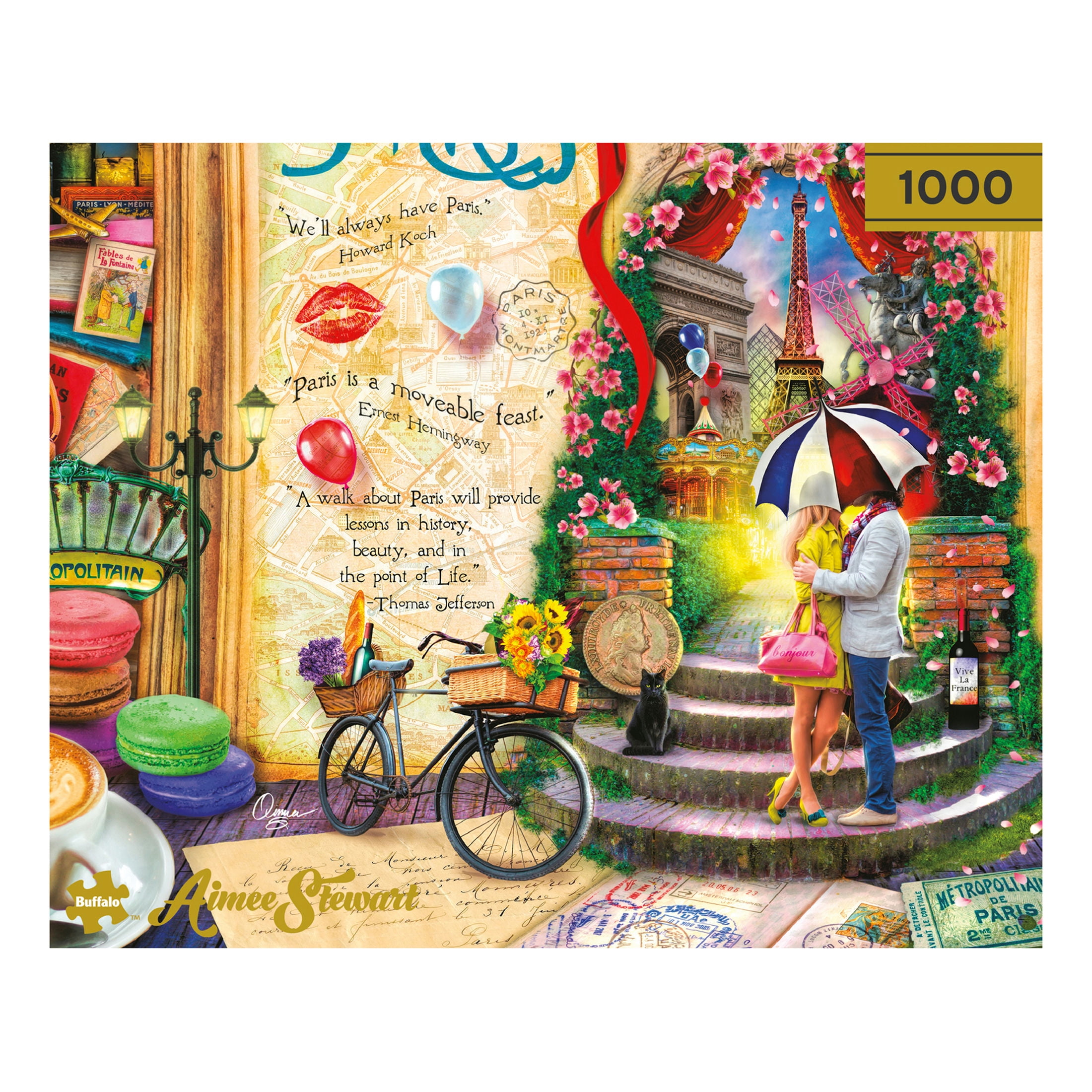 Buffalo Games Life is an Open Book Paris 1000-Piece 26.75 x 19.75-Inch ...