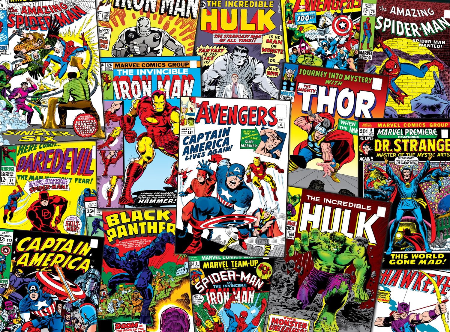 Buffalo Games - Marvel - Comic Book Collage - 1000 Piece Jigsaw Puzzle ...