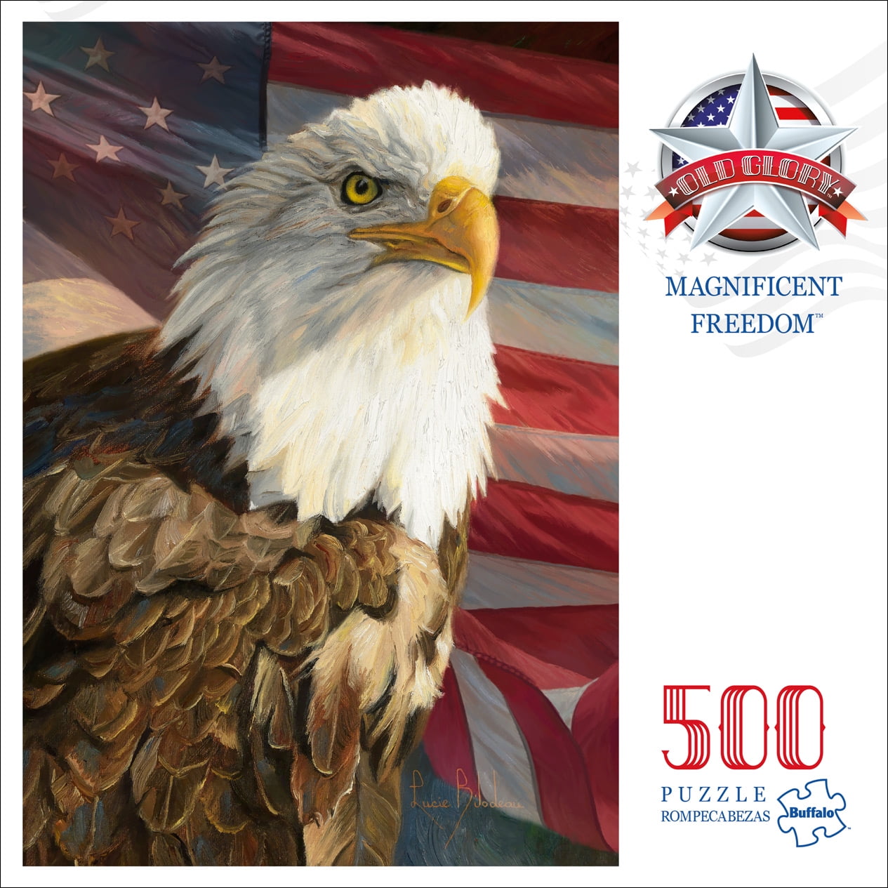 Buffalo Games Old Glory Magnificent Freedom 500 Pieces Jigsaw Puzzle ...