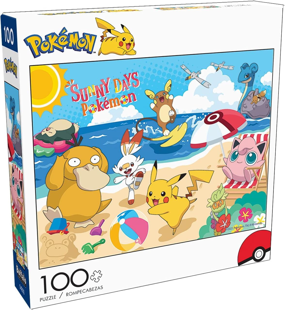 Buffalo Games - Pokemon- KEF16 Pokemon Beach Day - 100 Piece Jigsaw ...