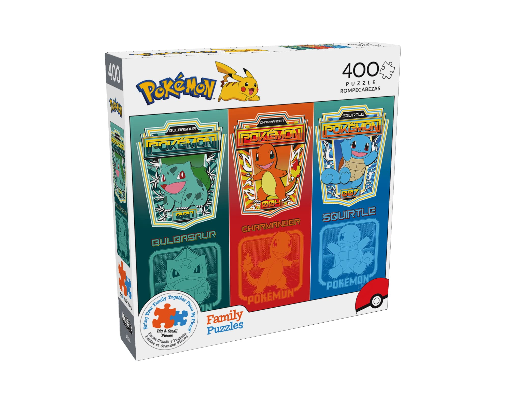 Buffalo Games - Pokemon SSF20 - Pokemon Retro Starters - 400 Piece ...