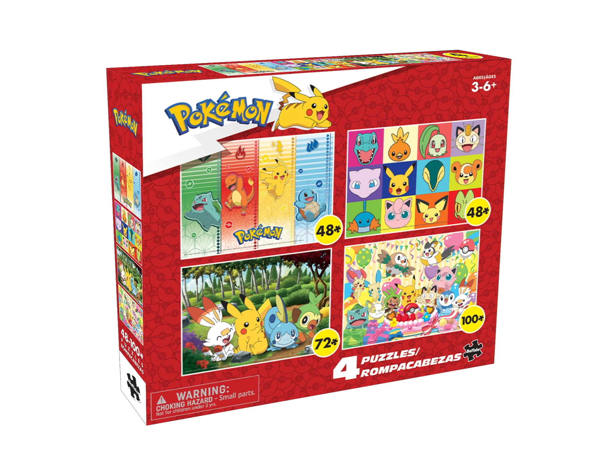 Buffalo Games - Pokemon STF9 - Kids Pokemon - 4-in-1 Jigsaw Puzzle ...