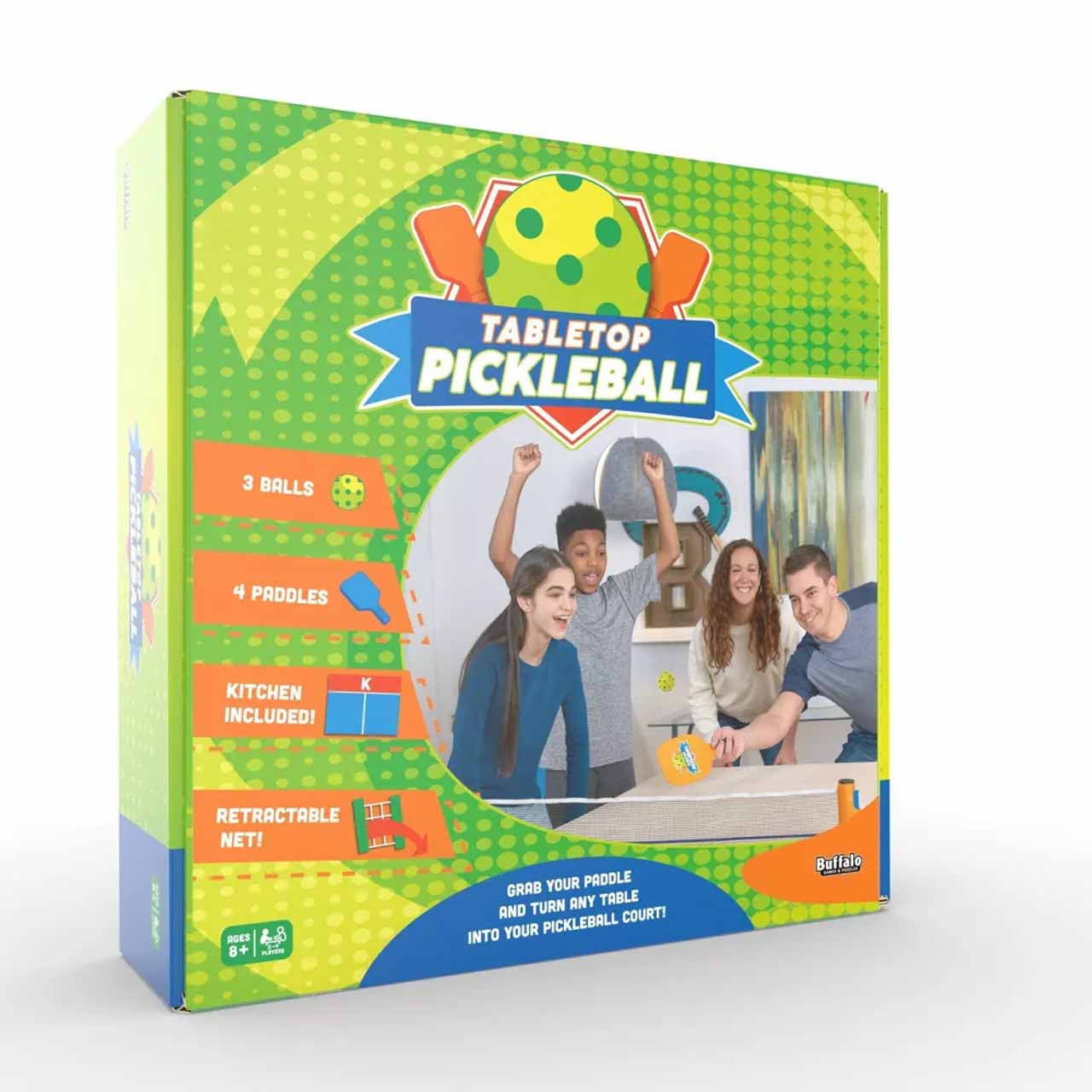 Buffalo Games Tabletop Pickleball Set, Indoor Paddleball Game ...