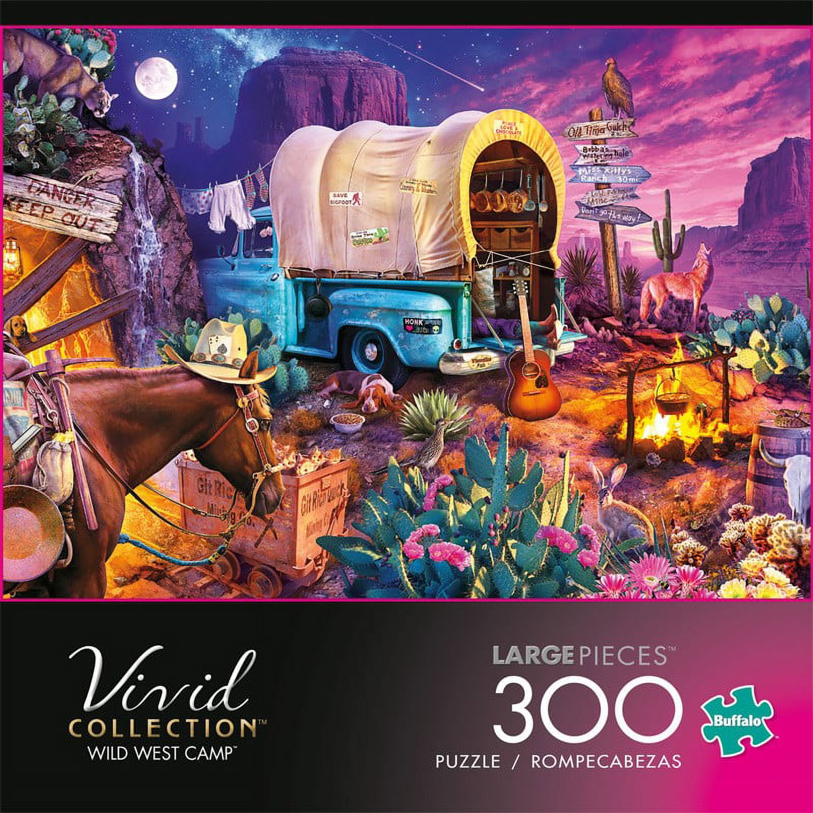 Buffalo Games - Vivid Collection - Wild West Camp - 300 Piece Jigsaw ...
