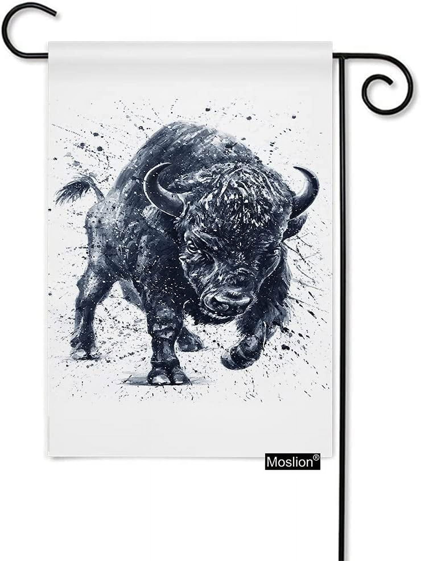 Buffalo Garden Flags Double Sided Nature Wild Animal Bison Running in ...