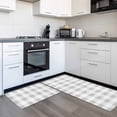 Buffalo Grey Plaid 2 Pieces Non-Slip Kitchen Mat Set, Spring Simple ...
