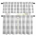 Buffalo Grey Plaid Kitchen Curtains Set for Windows, Spring Simple ...